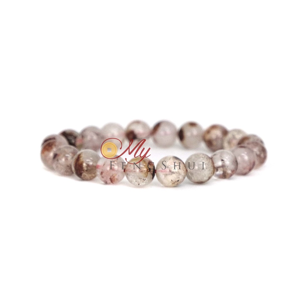 9mm Natural Red Phantom Quartz Crystal Bracelet for Business | Shopee ...