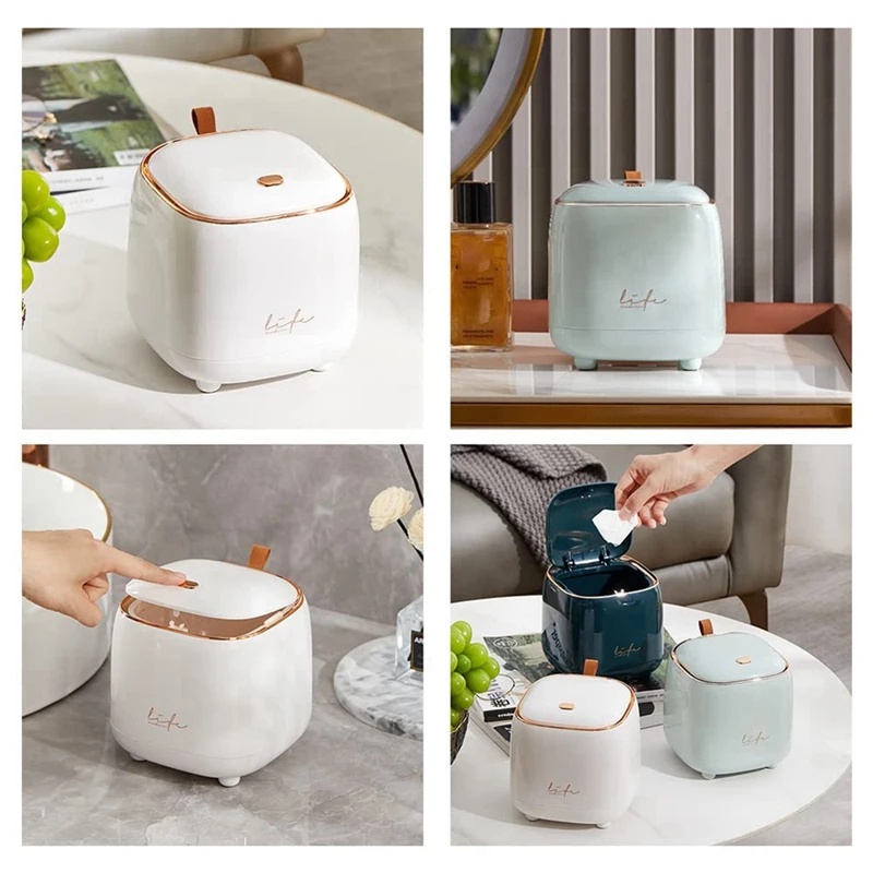 Countertop Trash Can , Waste Can With Press Type Lid, 0.5 Gallon/1.5 ...