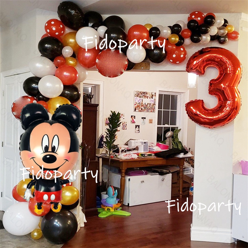 80cm Mickey Mouse Balloons Arch Set Birthday Party Decorations Kids ...