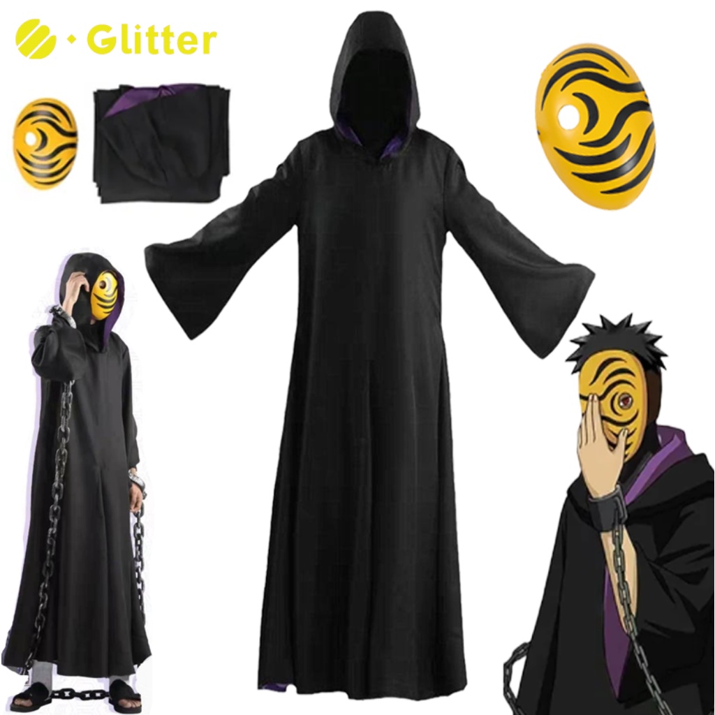 Anime Akatsuki Tobi Obito Naruto Cosplay Costume For Adult Men Women ...