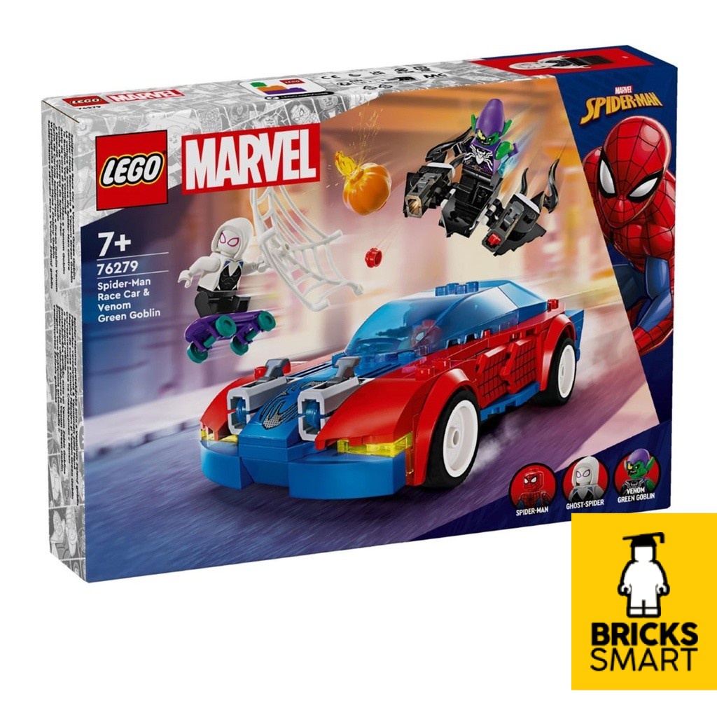 LEGO 76279 Marvel Spider-Man Race Car & Venom Green Goblin Building Toy ...