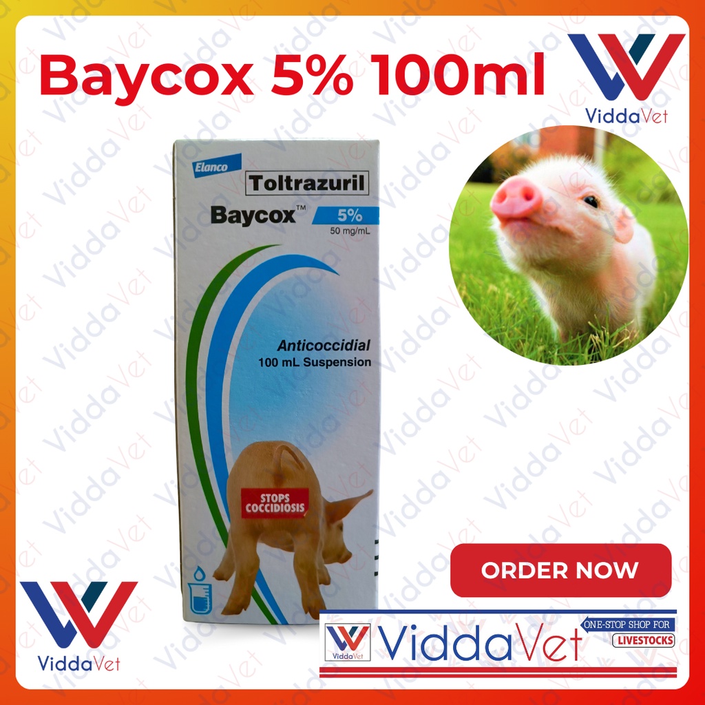Viddavet 1bot Baycox toltrazuril 5% for Piglet oral Suspension 100ml ...