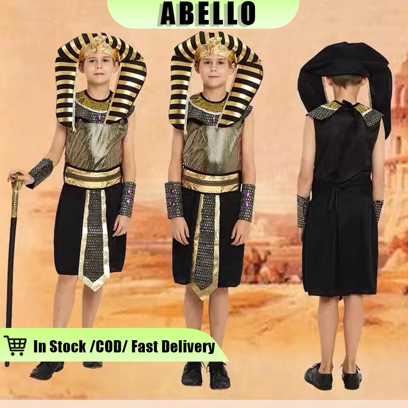 1 set Egyptian Pharaoh Costume for kids Halloween Cosplay Costumes United Nations Costume ...