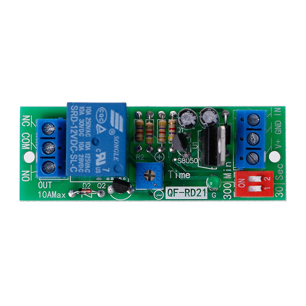 5/12/24V Adjustable Trigger Signal Timer Delay Timing Power Off Relay ...