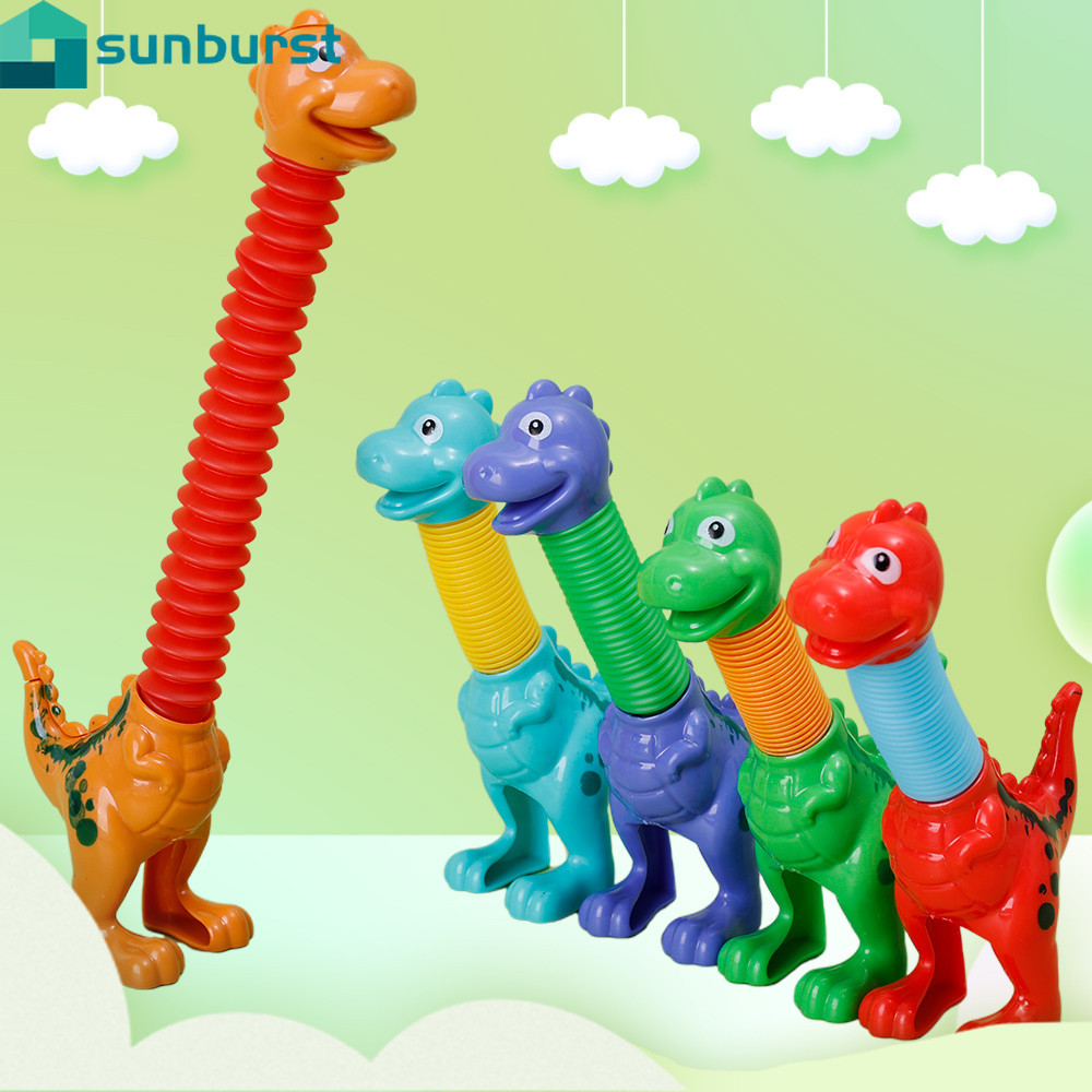 Long Necked Animal Telescopic Tube Toy - Colorful Dinosaurs Birthday ...