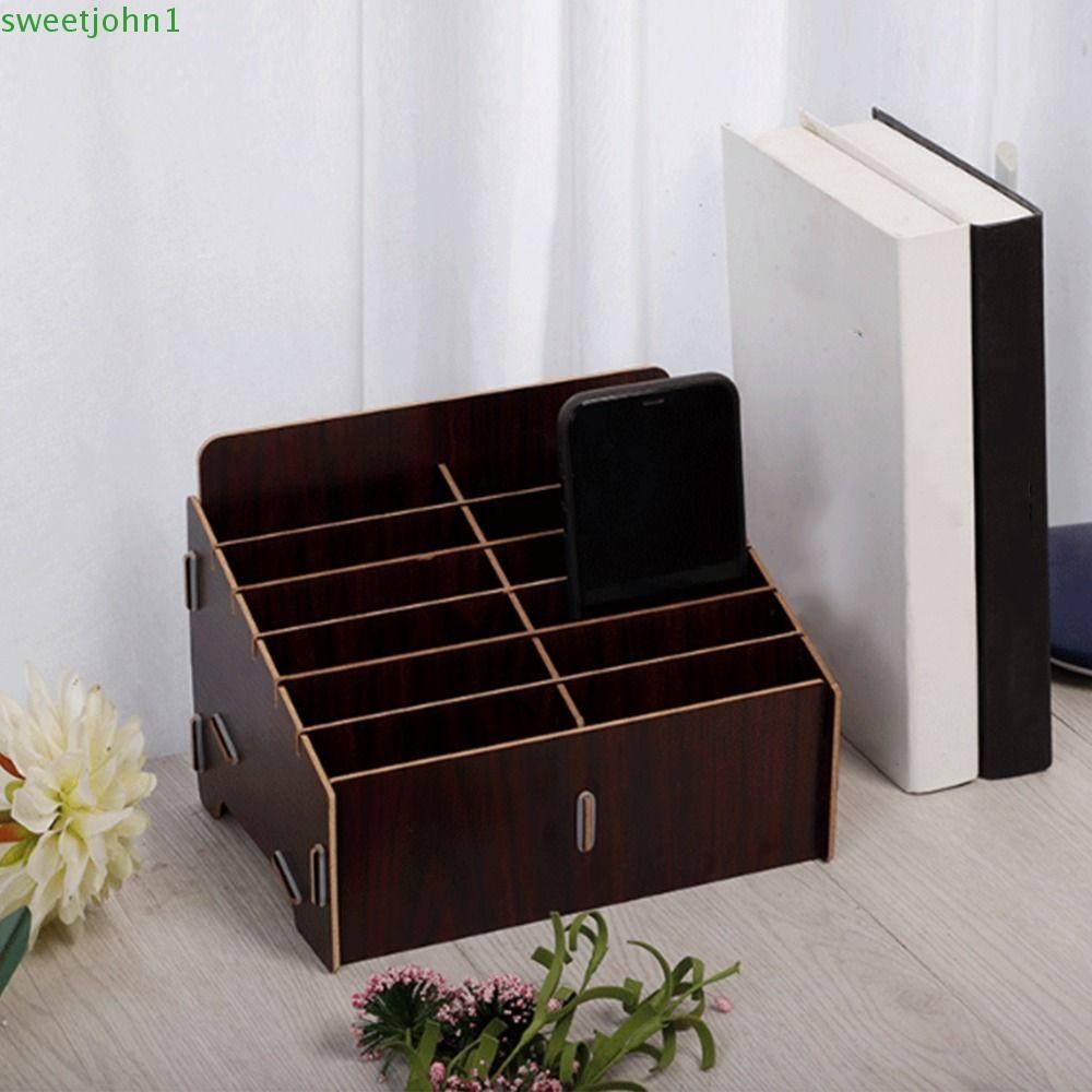 SWEETJOHN Mobile Phone Storage Basket, Portable 12/24/36 Grids Phone ...