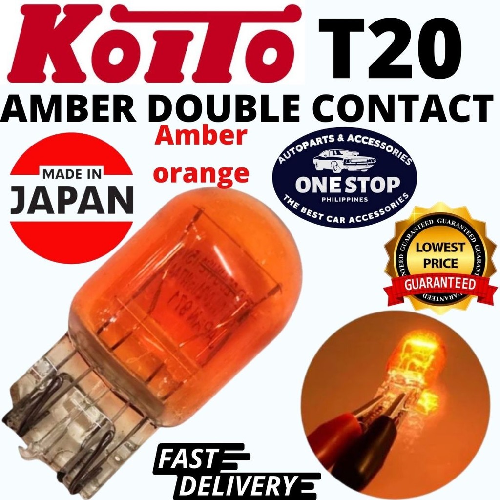 KOITO T20 BULB DOUBLE CONTACT PIN 12V 21/5W BRAKE LIGHT & TAIL LIGHT ...