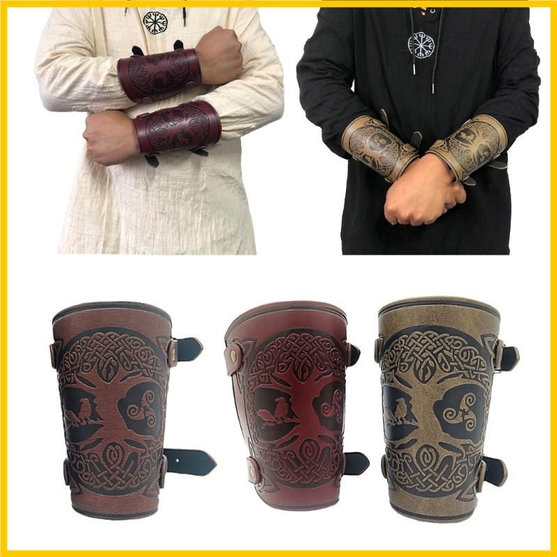 won Embossing Knight Arm Guard Medieval Armor Bracers Adult Cosplay ...