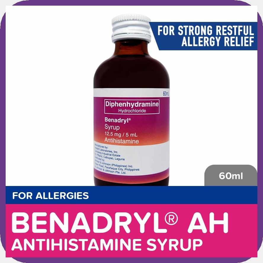 Benadryl$WO`mM]Syrup}O>60ml:*i?allergy)Ro>no)iH>drowsy | Shopee Philippines