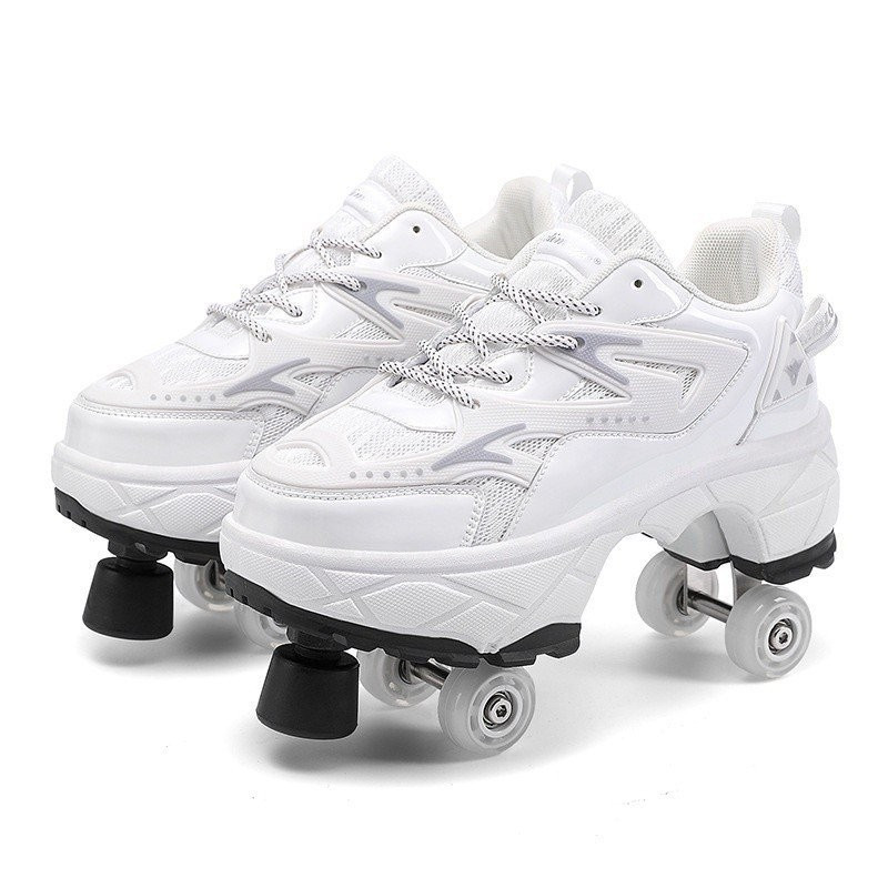 2025 new skating shoes deformable shoes walking shoes four wheels ...