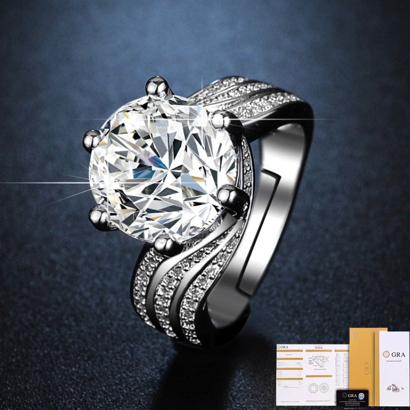 [Free GRA Certificate] New Hot Sale 5 Karat Moissanite Three Rows Full ...