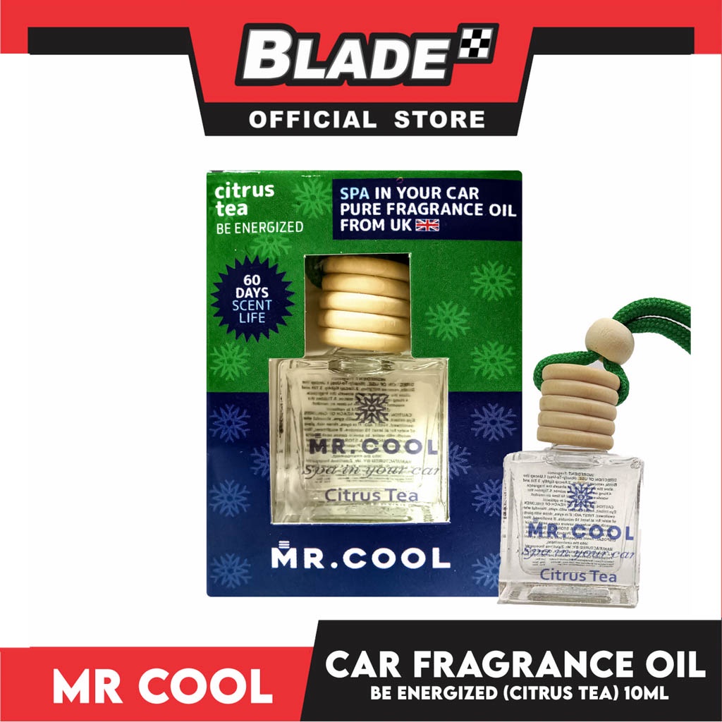 Mr. Cool Air Freshener (Citrus Tea, Be Energized) Spa in Your Car Pure Fragrance Oil 10ml ...