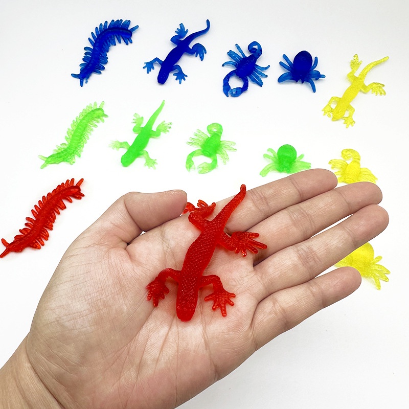 Creative Sticky Lizard Animals Retractable Viscous Lizard Kid Funny ...