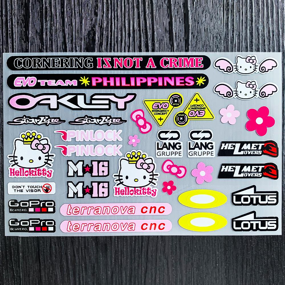 EVO Helmet Visor Reflective Hello Kitty Stickers Oakley OAKLEY ...