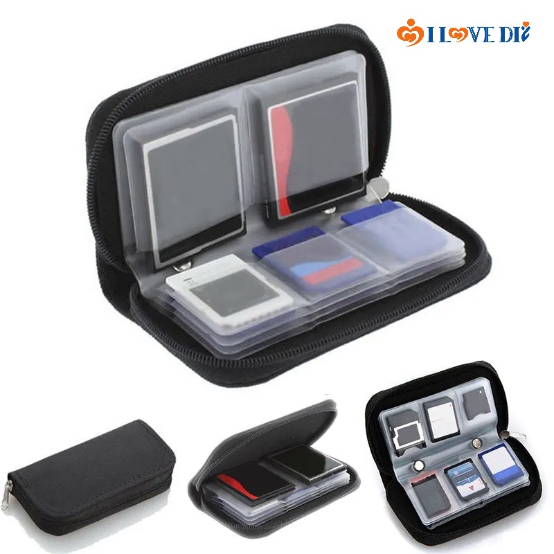 Universal Memory Card Carrying Case Waterproof Portable 22 Slots ...