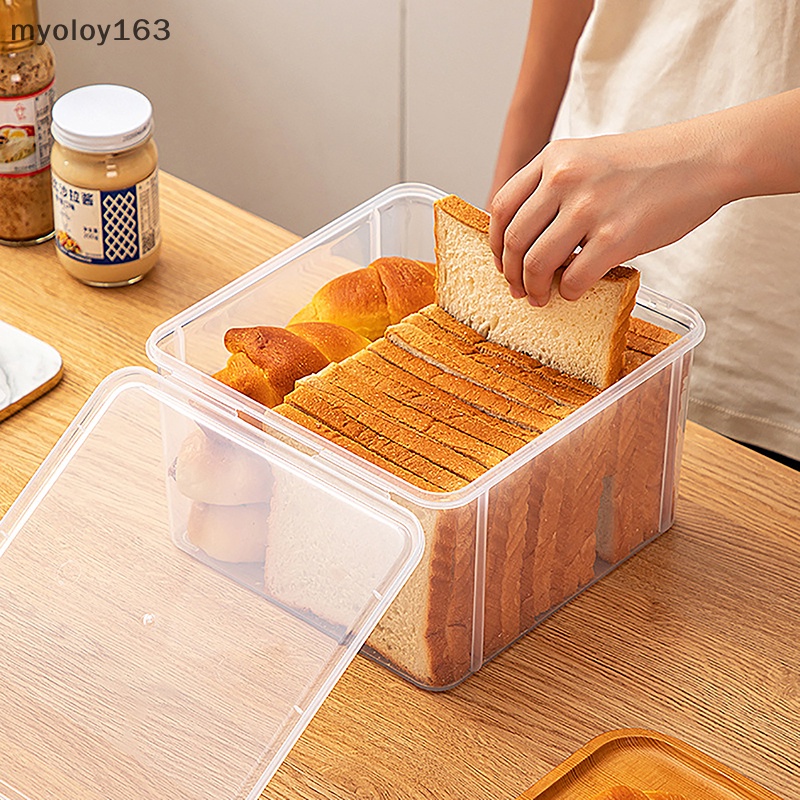 myoloy Bread Container Storage Box Kitchen Dispenser Bread Boxes Baking ...