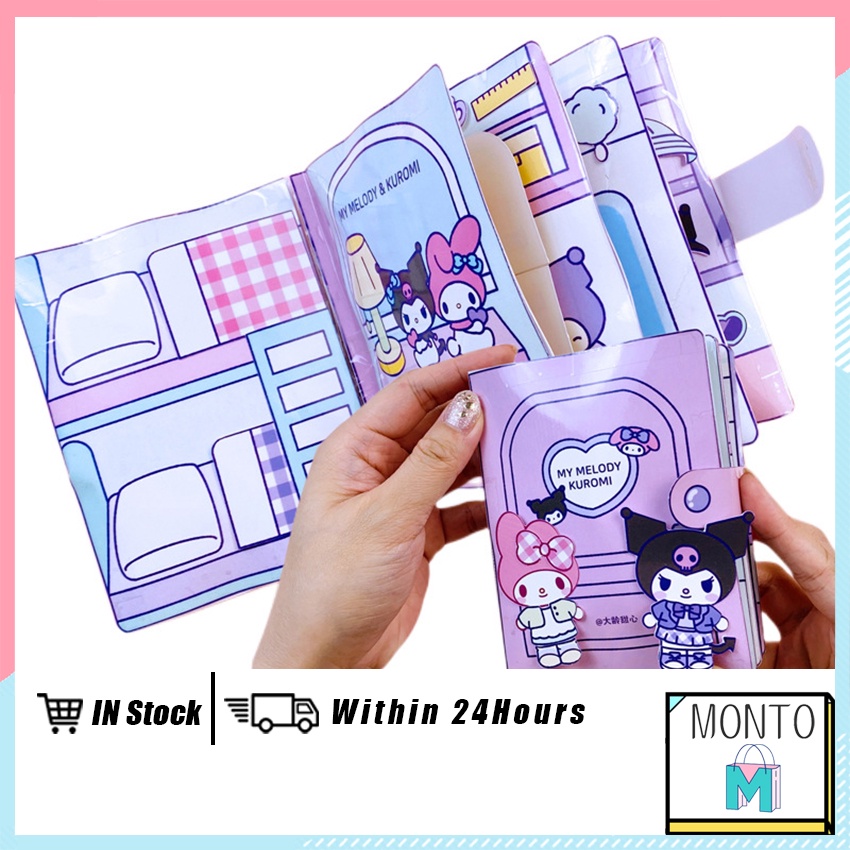 DIY Quiet Book Sanrio Melody Kuromi Quiet Book Homemade Book Laminated ...