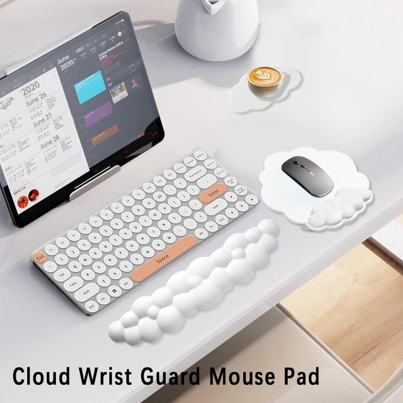 Cloud Mouse Pad with Wrist Support Typing Wrist Pad Palm Hand with Soft ...
