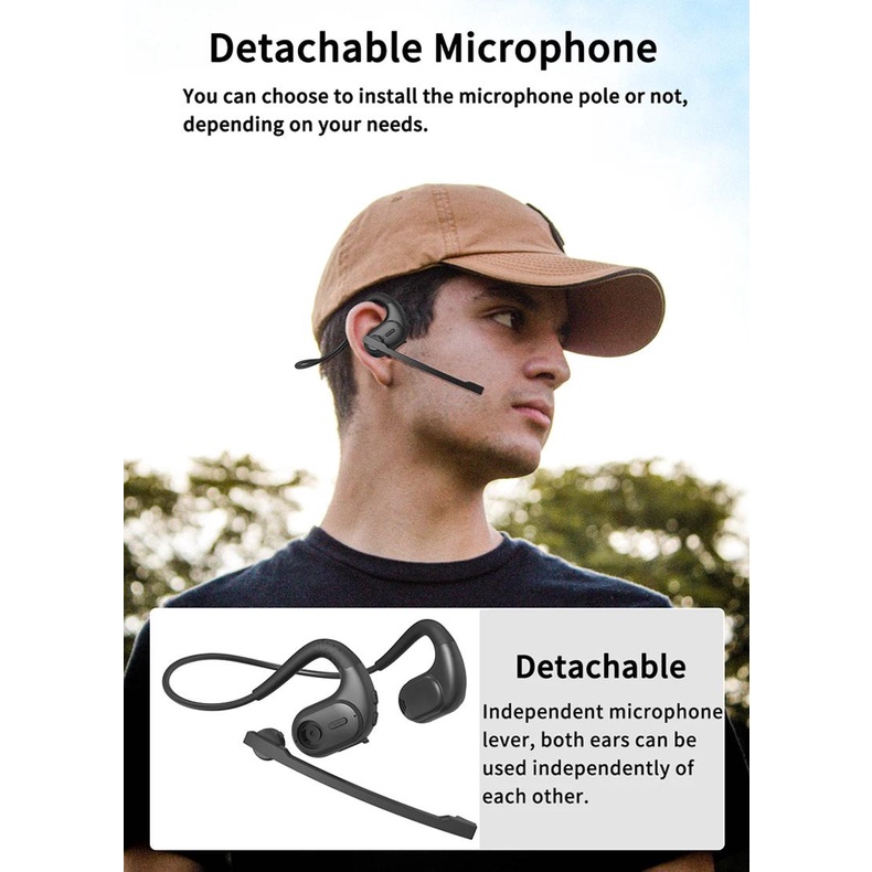 Open Ear Air Conduction Earphone Bluetooth Sports Headphones Noice ...