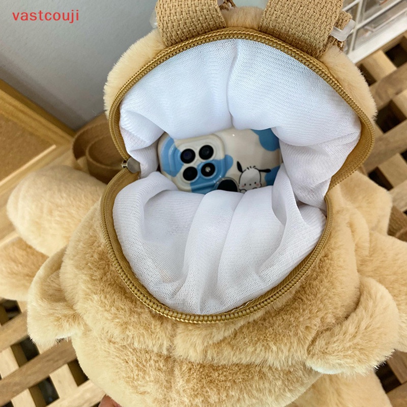 vastcouji Children Cute Plush Backpack Lovely Cartoon Brown Bear ...