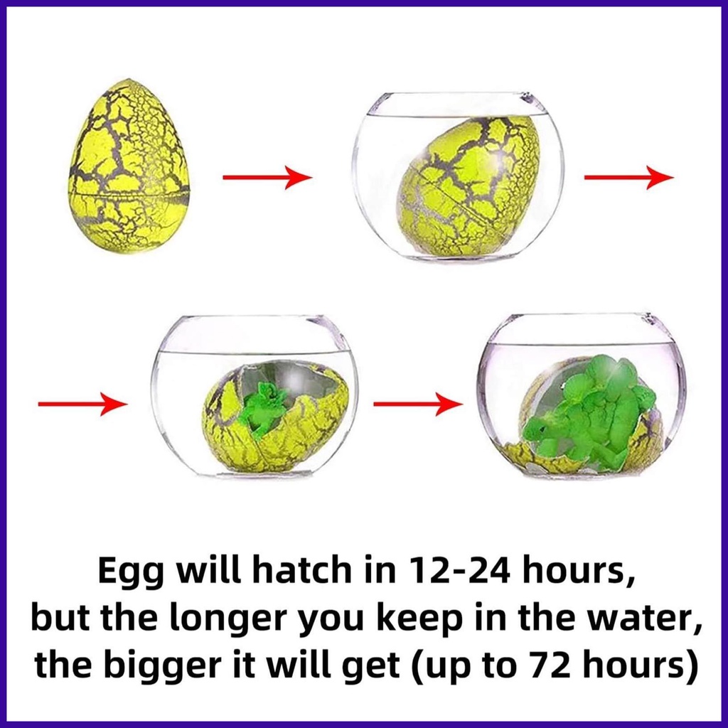 Dino Hatching Egg Toy 24 Pack Dinosaur Growing Eggs Hatching Dino Egg ...