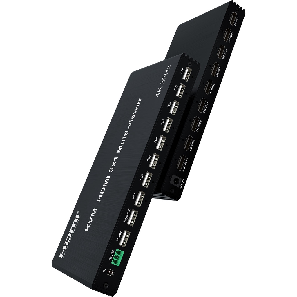 4K 8x1 KVM HDMI Multi-viewer Seamless Switch 8 Channel Video ...