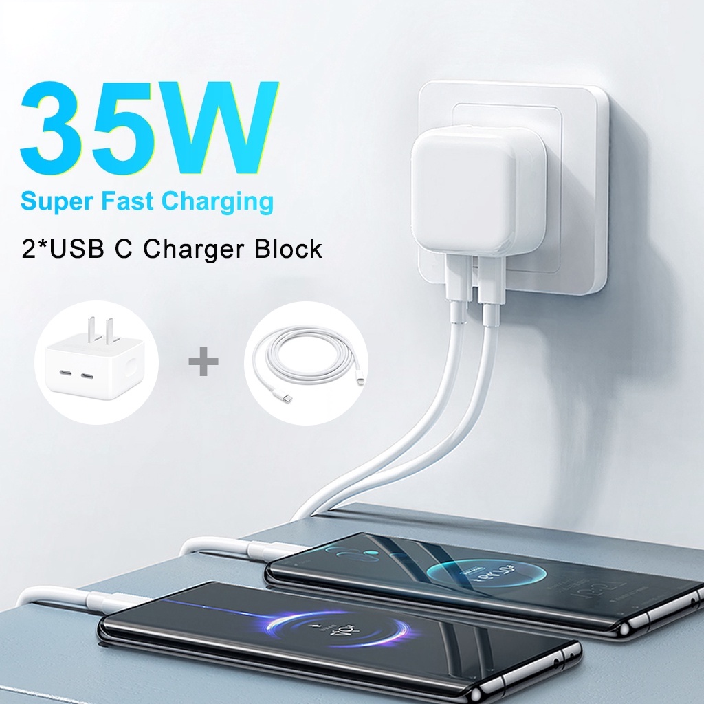 35W Dual USB-C Port Compact Power Adapter, Foldable USB Type C Plug ... 35W Dual USB-C Port Compact Power Adapter, Foldable USB Type C Plug ...