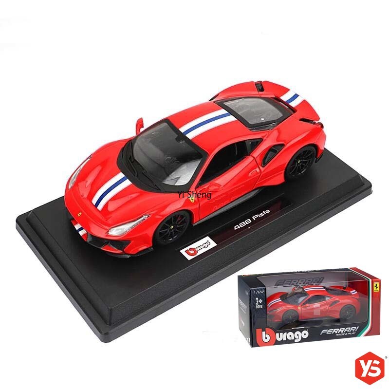 Bburago 1/24 Scale Diecast Ferrari 488 Pista Metal Toy Car Collectible ...