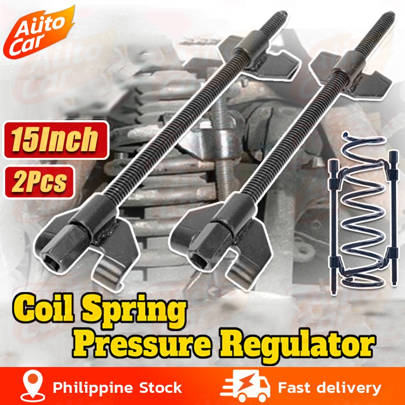 🇵🇭 2PCS 15"/380MM Car Suspension Struts Coil Spring Pressure Regulator ...