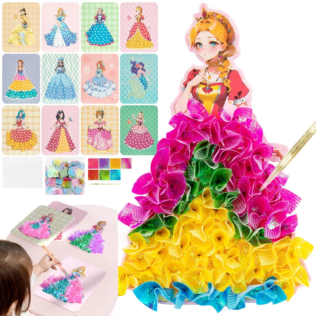 Kids Fabric Art Dress Up Paper Doll Handmade DIY Creative Puzzle ...