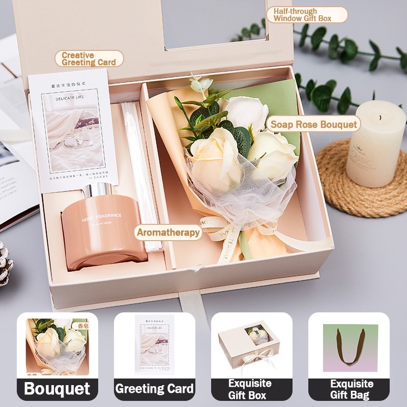 COD Rose and Aromatherapy Bottle Reed Diffuser Home Decor Christmas ...