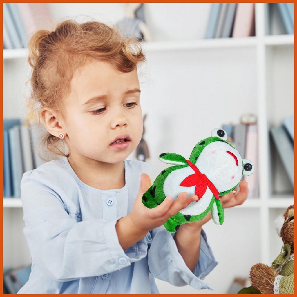 Frog Keychain Plush Frog Plush Toy with Sound Backpack Keychain Animals ...