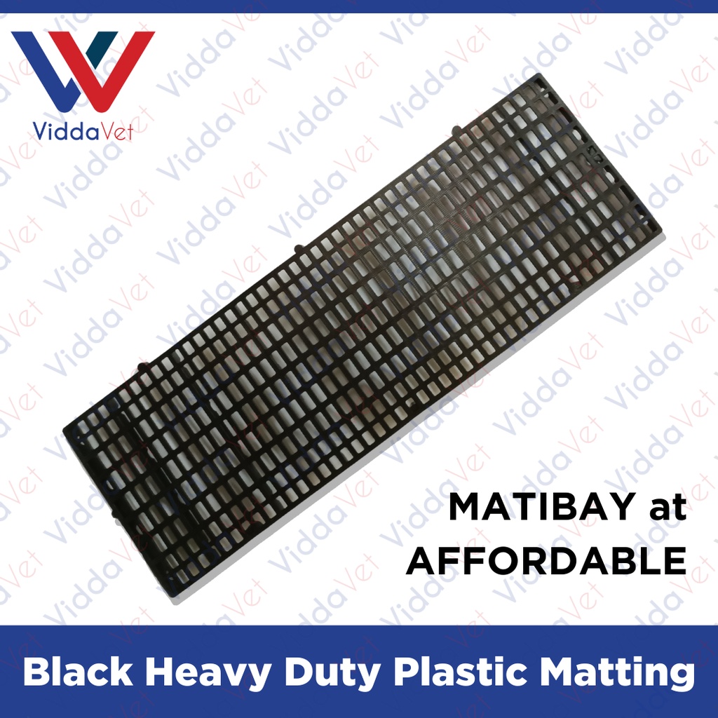BLACK 1x3 ft. Dog Pig Plastic Matting Heavy Duty for dogs High Density ...