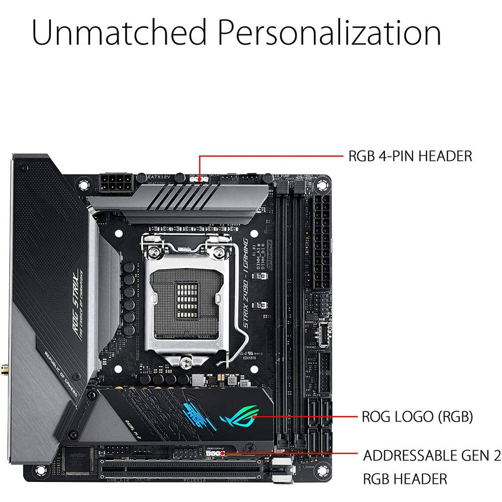 ASUS Rog Strix Z490-I Wi-Fi 6 Socket 1200 Intel 10Th Gen Mini- Itx ...