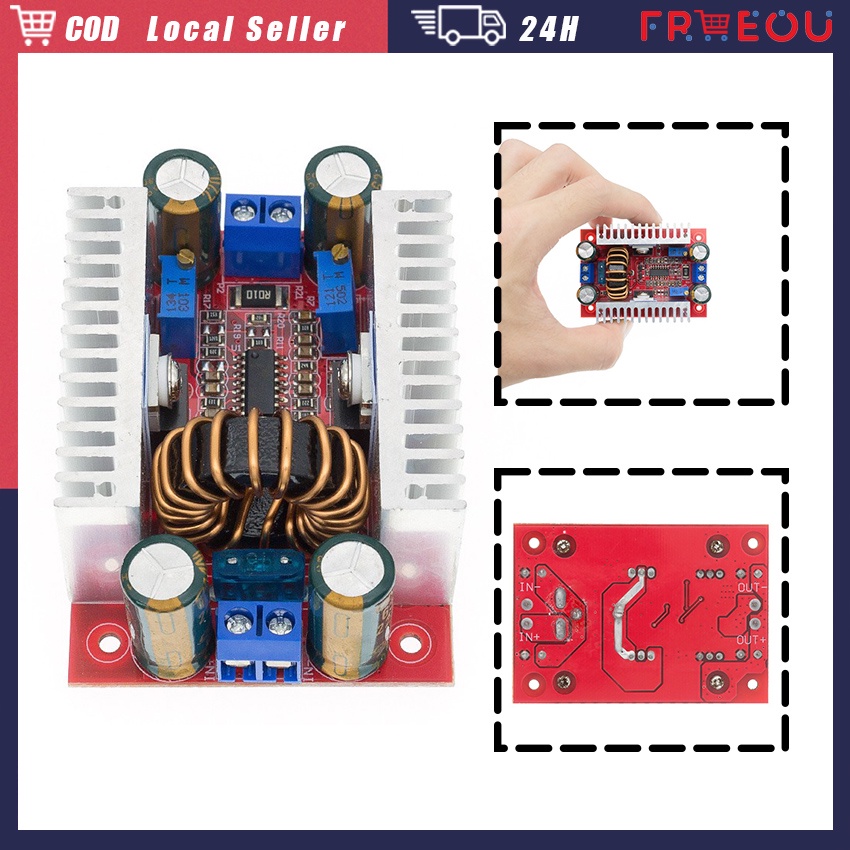 DC 400W 15A Step up Boost Converter Adjustable Power Transformer Constant Current Power Supply ...