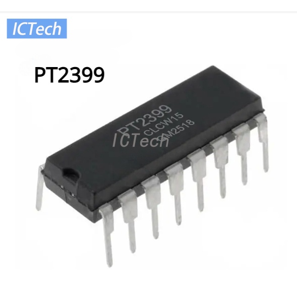 5Pcs PT2399 CD2399GP DIP-16 Audio Digital Reverb Circuit Manifold IC ...