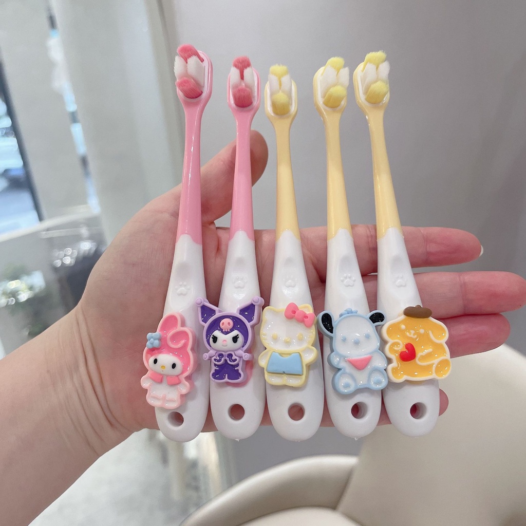 Sanrio Cute Princess Children's Toothbrush Soft Hair 3-6 Years Old, 6 ...