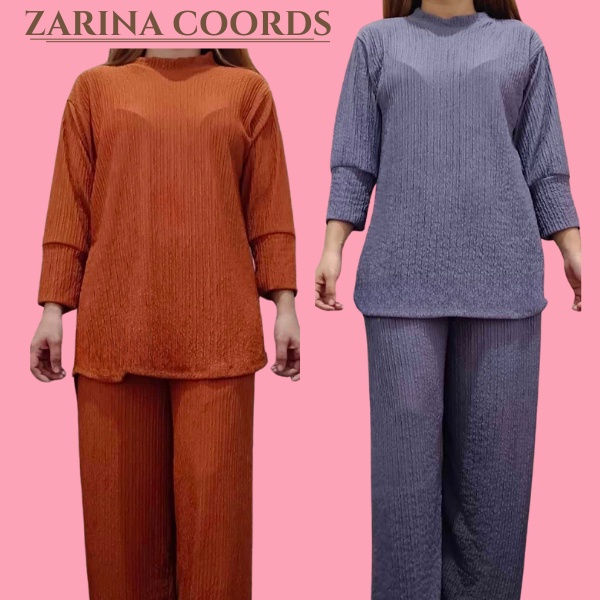 Jeffstore Fashion ZARINA PLUS SIZE COORDS bark crepe muslim terno ...