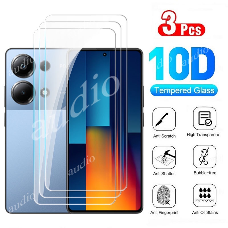 3Pcs Tempered Glass Screen Protector For Poco M6 Pro M6Pro 4G 2024 ...