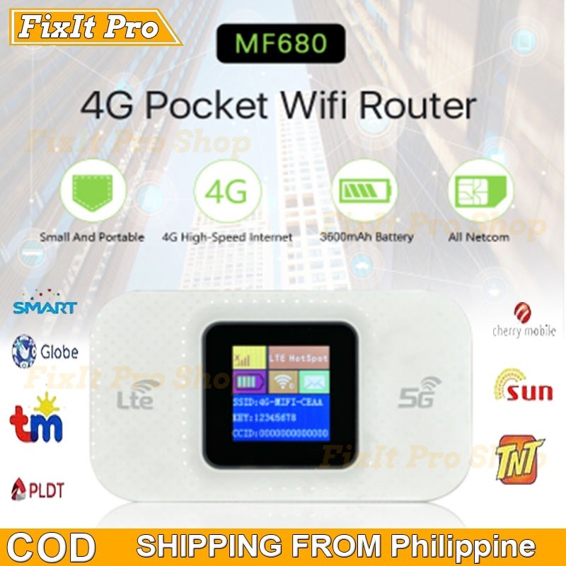 MF680 4G LTE 5G Pocket WiFi Openline Hotspot Router Modem Universal Sim ...