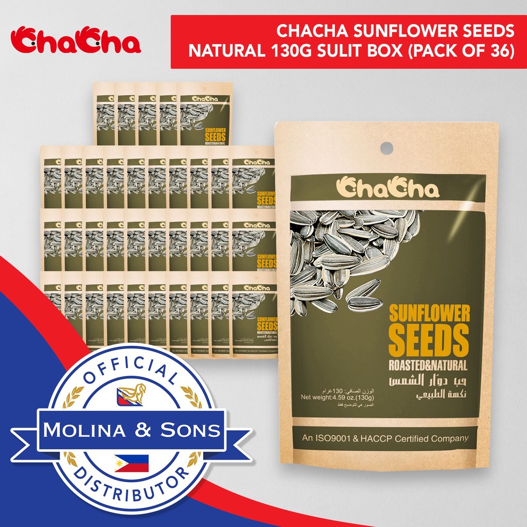 CHACHA SUNFLOWER SEEDS (ORIG) 130G SULIT BOX (PACK OF 36) | Shopee ...