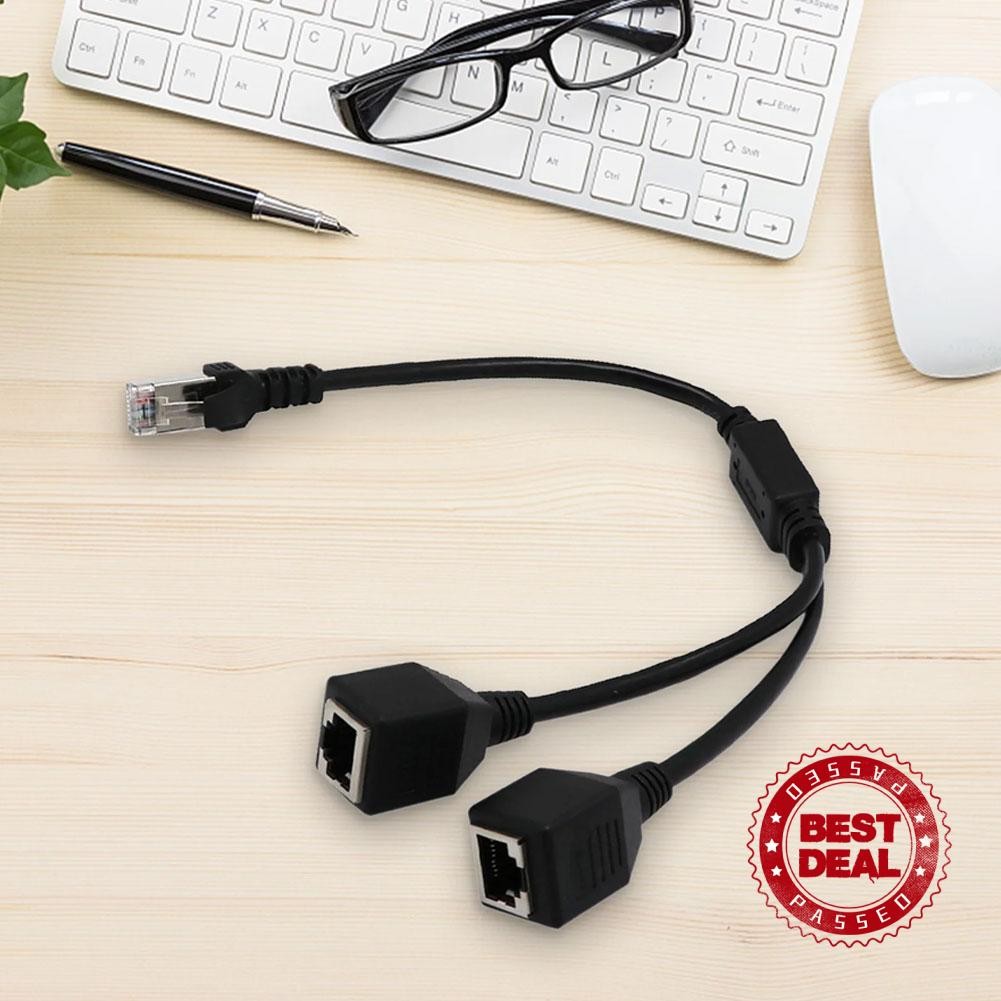 Network Extension Cable Splitter Adapter Cable 1 Male Cable Female To ...