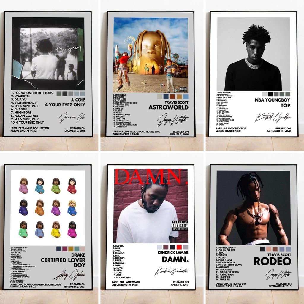 Travis Scott Album Poster, Album Cover Print, Tracklist Poster, Rap ...