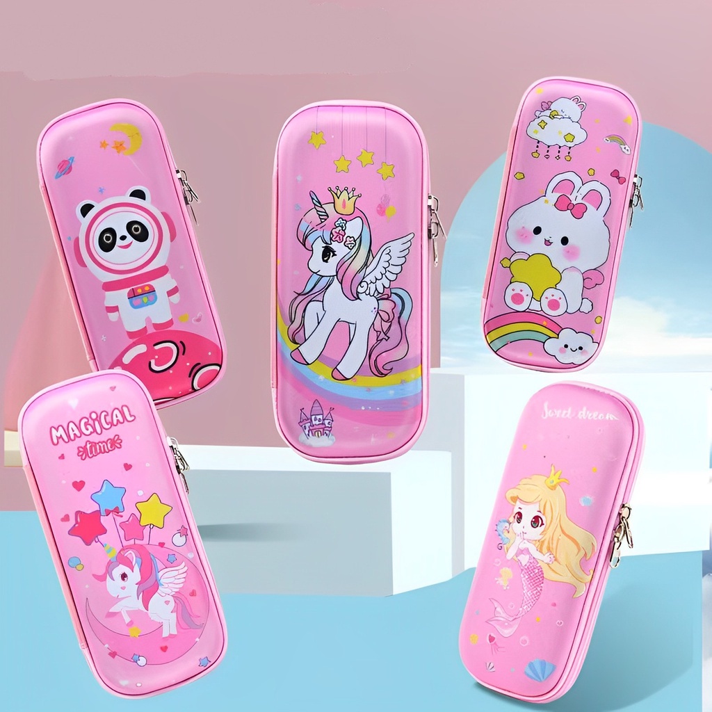 3D Kawaii Pencil Case Cute Cartoon Pencil Box for Girls Boy Large Multi ...