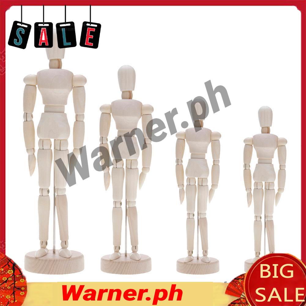 WARNER Handmade Wooden Movable Limbs Human Figure Model Artist Sketch ...