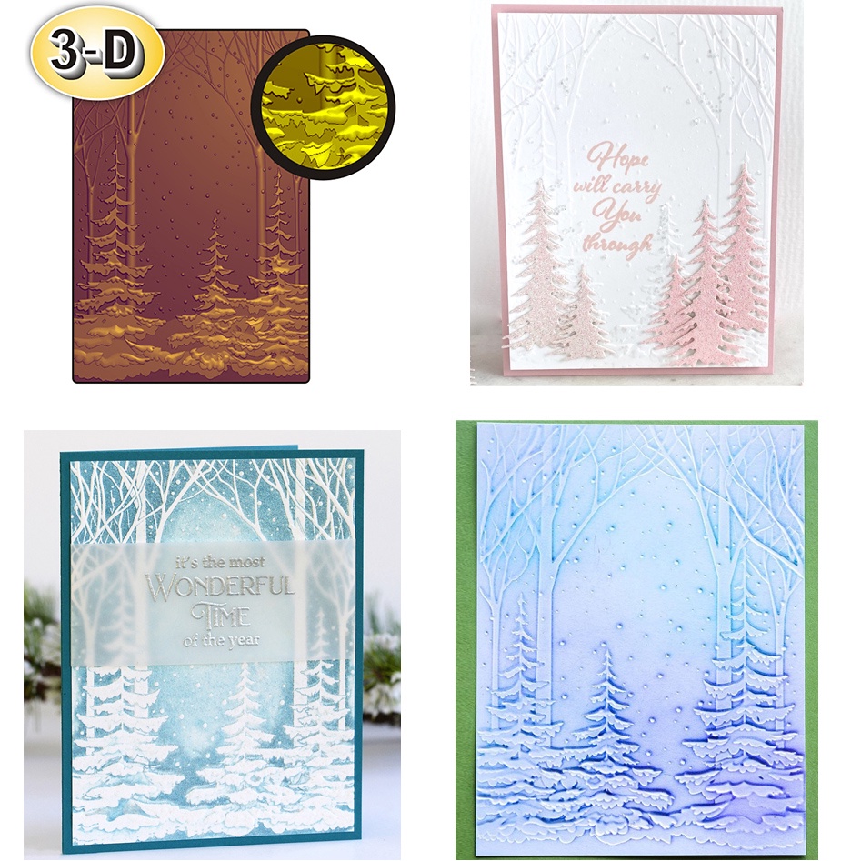 3D Embossing Folder Forest Pattern Scrapbooking Supplies Craft ...