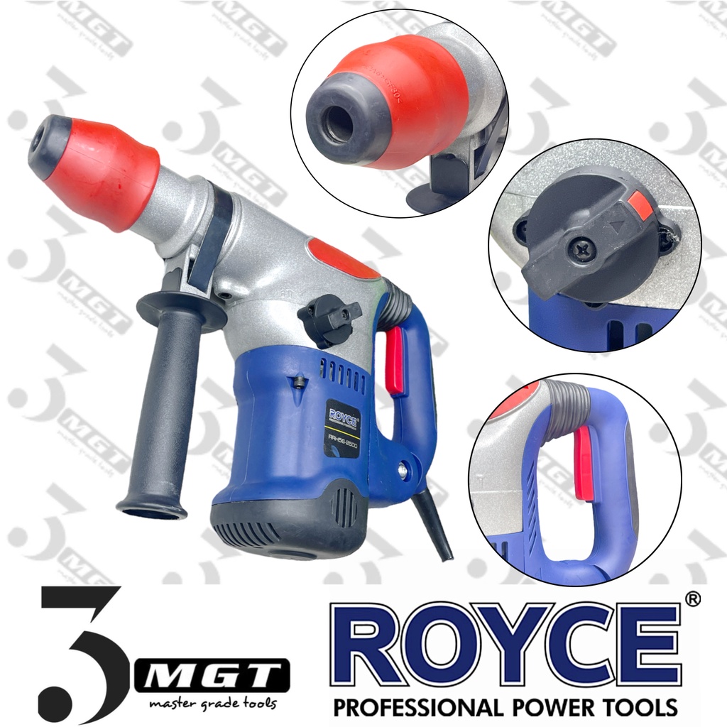 ROYCE PROFESSIONAL Rotary Hammer 2500W Heavy Duty (Chipping Gun Rotary ...