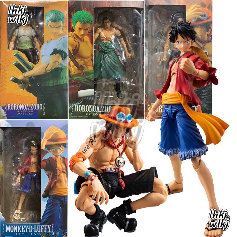 Action Figure One Piece SHF Luffy Ace Santōryū Zoro Anime Change Face ...