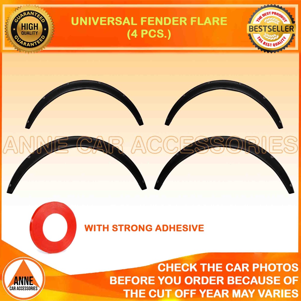 4pcs Flexible Universal Car Fender Flare Off Road Fender Flares Trim ...