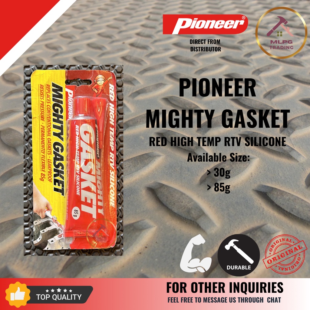 Pioneer Mighty Gasket Black & Red High Temp RTV Silicone - 30g / 85g ...